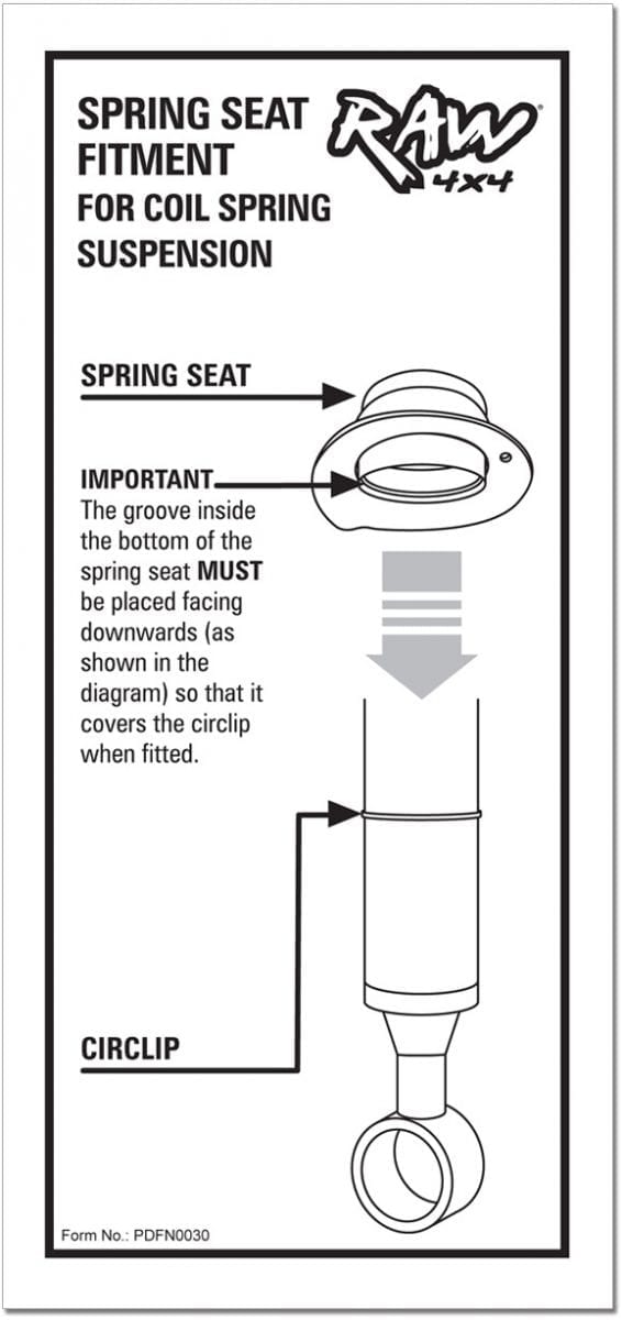 Correct installation of Predator strut spring seats - RAW 4x4 : RAW 4×4